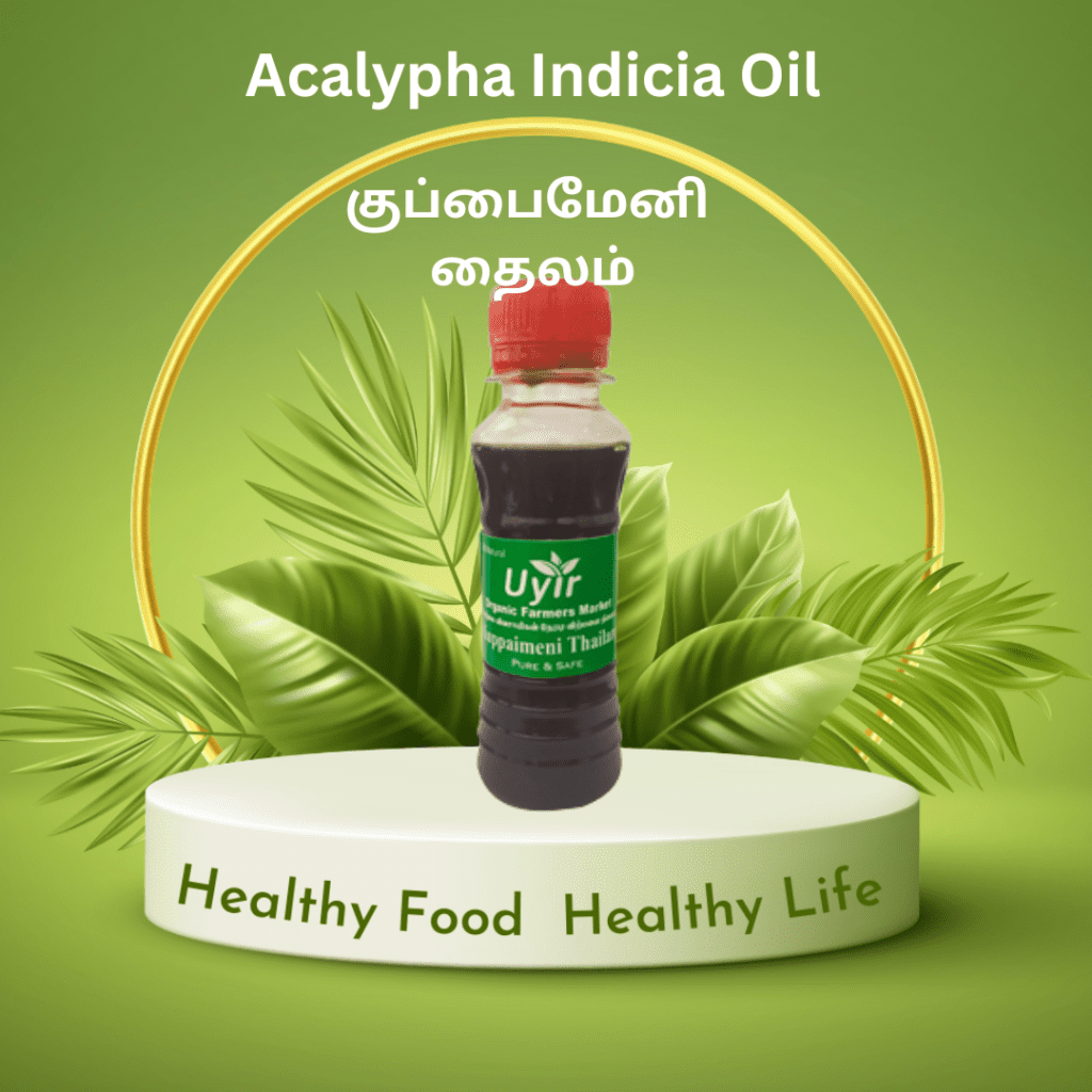 Acalypha Indicia Oil (Kuppaimeni) 100ml / குப்பைமேனி தைலம் - Uyir Organic